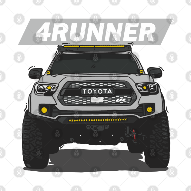 4Runner Toyota Front View - Grey - 4runner - T-Shirt sold by Claudia ...