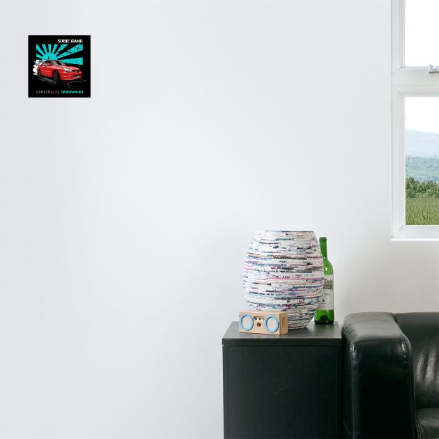 Subie Gang WRX STi (Candy Red) - Impreza Wrx Sti - Posters and Art ...