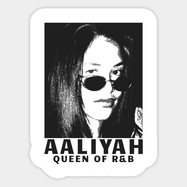 aaliyah queen of rnb - Aaliyah - Sticker | TeePublic
