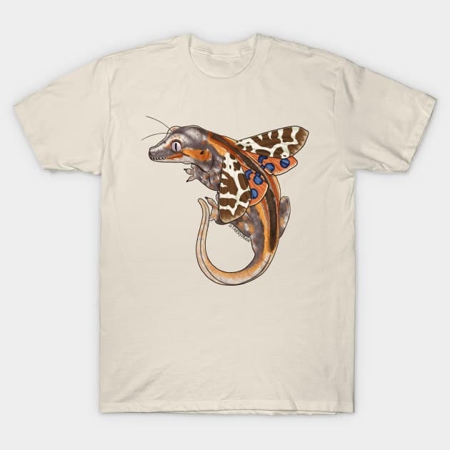 Fairy Gargoyle Gecko with Garden Moth Wings - Geckos - T-Shirt | TeePublic