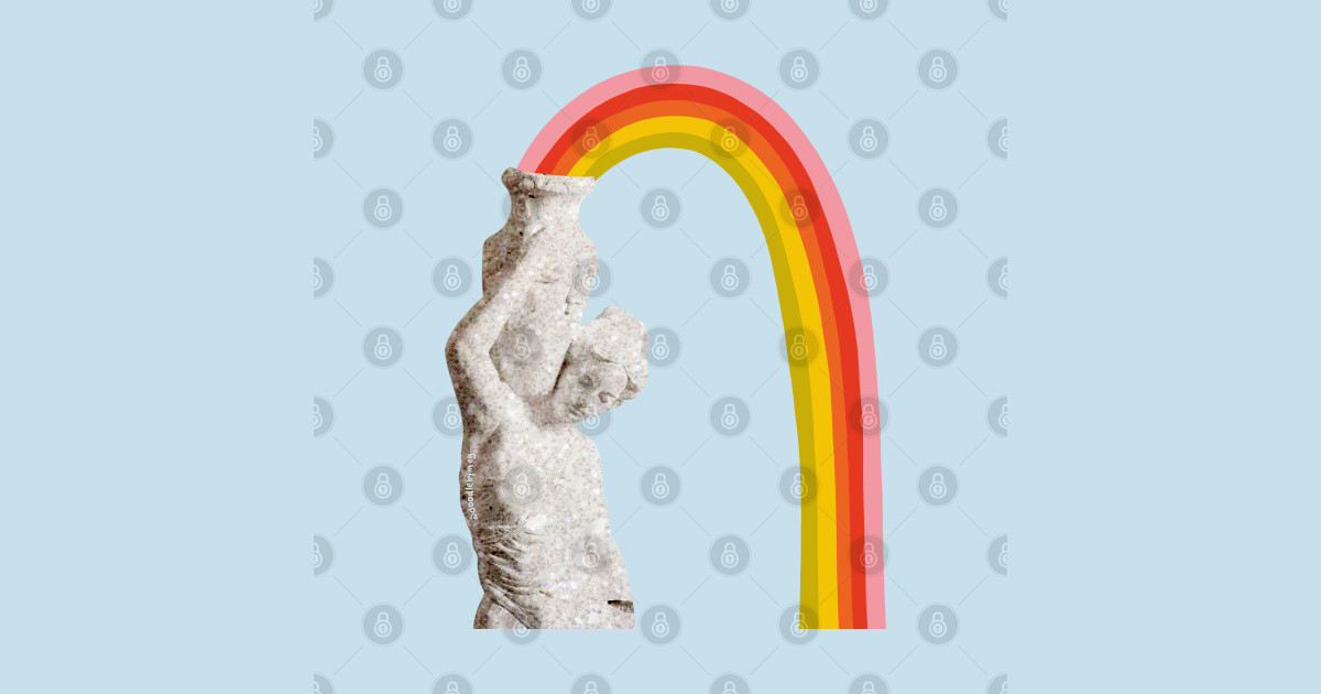 Rainbow Statue - Rainbow - T-Shirt | TeePublic