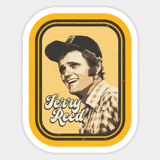 Jerry Reed Retro Style Design - Jerry Reed - Sticker | TeePublic