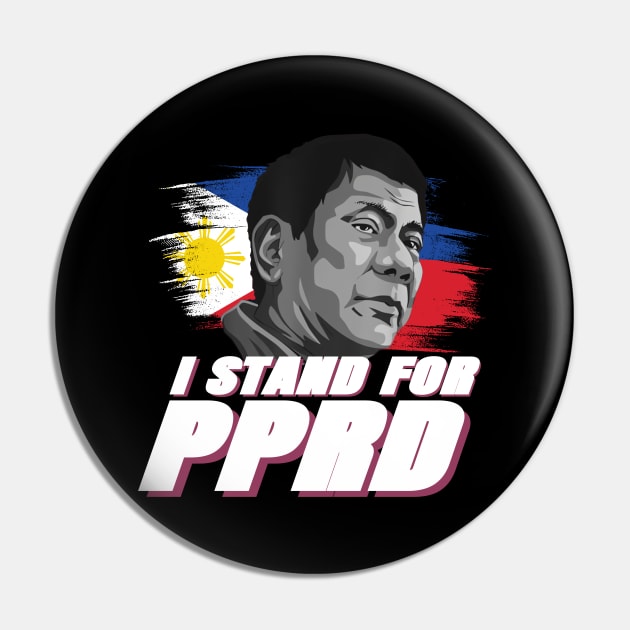 Free Duterte I Stand for PRRD - Free Duterte - Pin | TeePublic