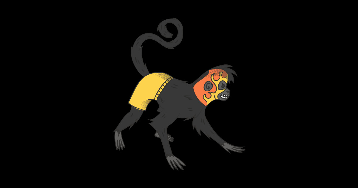 Funny Monkey Luchador Wrestler - Monkey Luchador - Sticker | TeePublic