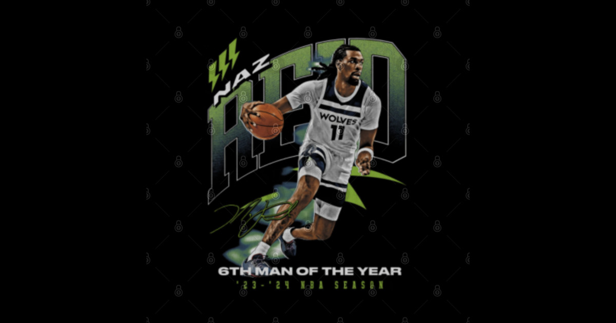 Naz Reid Minnesota 2024 NBA 6Th Man Award - Naz Reid - Posters and Art ...