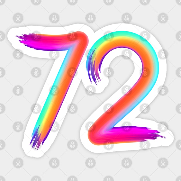 brushed 72 - 72 - Sticker | TeePublic