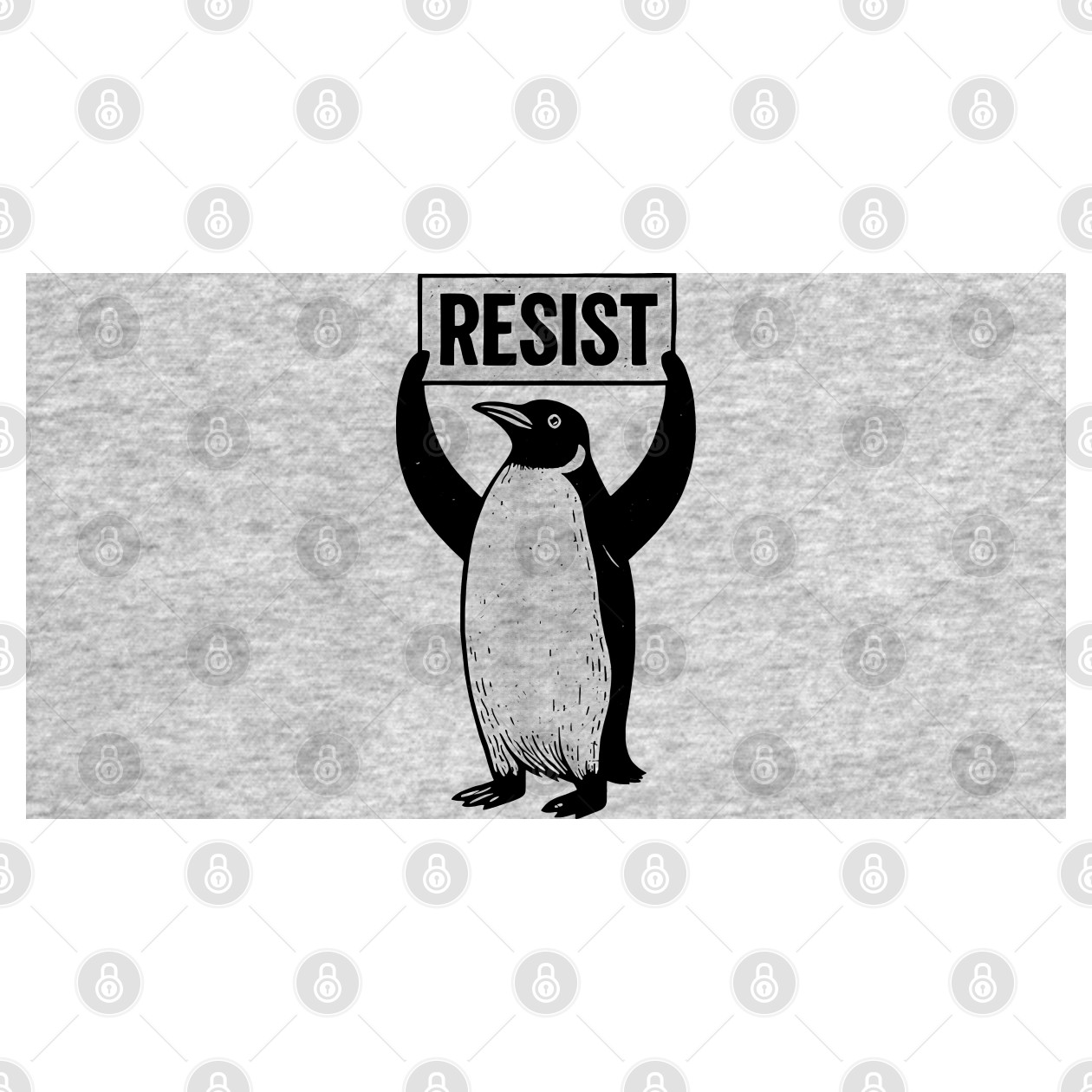 Penguin Resist White Poster - Penguin Resist - T-Shirt | TeePublic