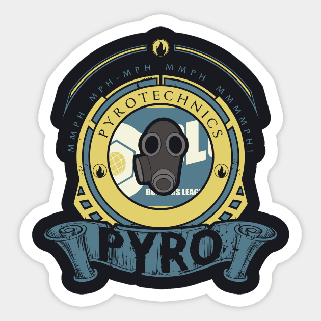 Pyro - Blue Team - Team Fortress - Sticker | TeePublic