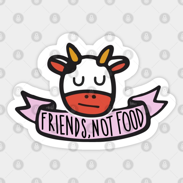 Friends, Not Food - Vegan - Sticker | TeePublic