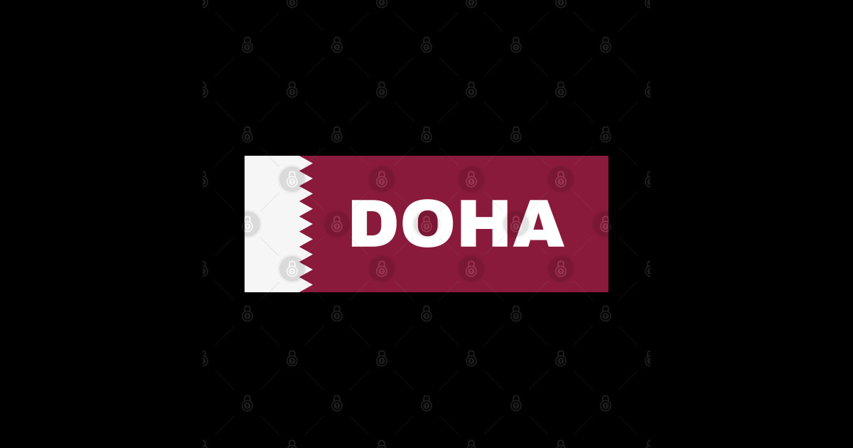 Doha City in Qatar Flag - Doha - T-Shirt | TeePublic