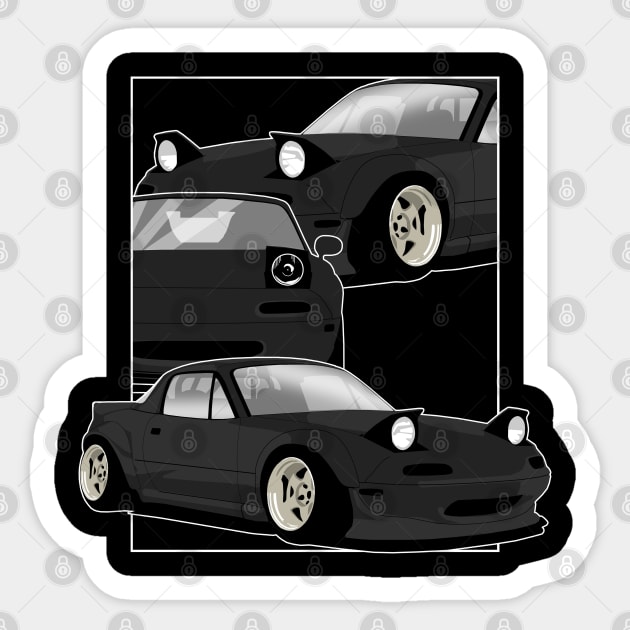 Classic Mazda MX-5 Miata NA Retro Car Art - Mazda Mx5 - Sticker | TeePublic