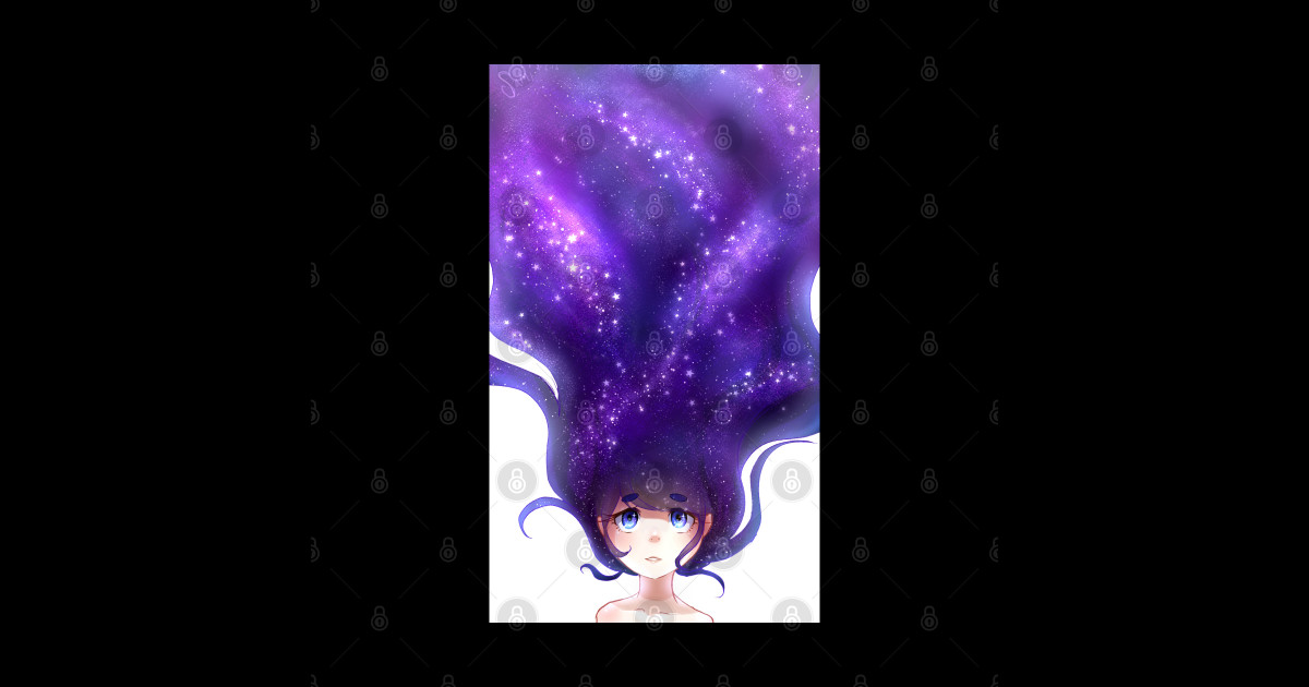 Galaxy girl - Galaxy - Sticker | TeePublic