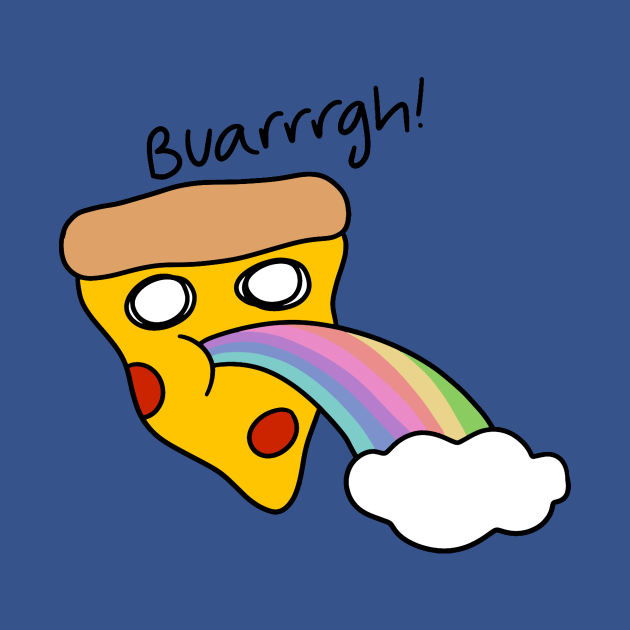 Pizza Slice Vomiting Rainbows - Pizza Slice - Tapestry | TeePublic
