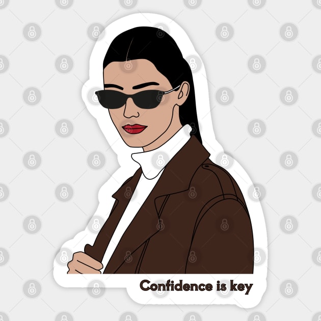 Confidence is key - Moda - Sticker | TeePublic