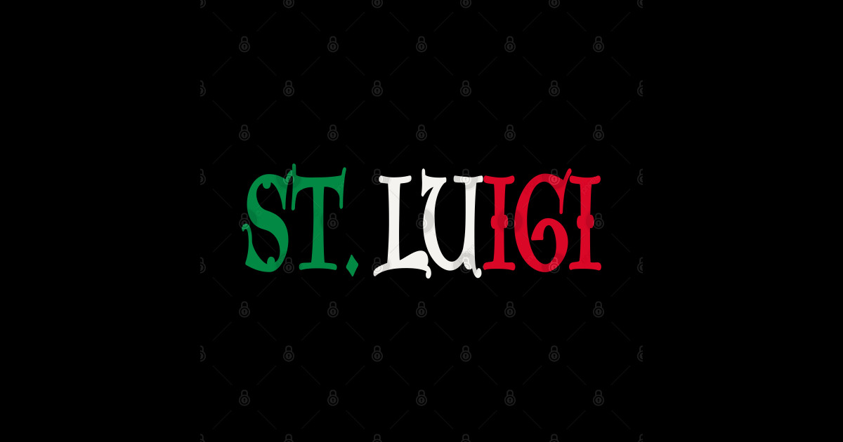 St. Luigi - Italian Colors - Front - St Luigi - Sticker | TeePublic