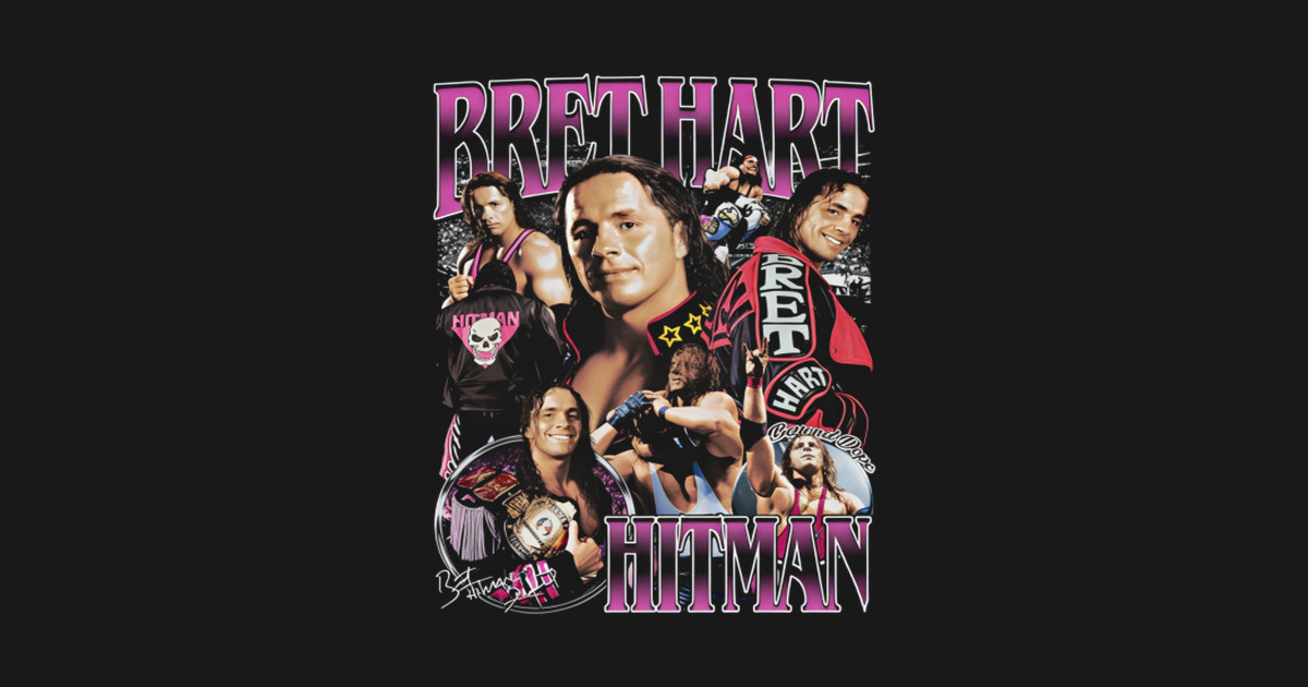 Bret Hart Hitman - Bret Hart - T-Shirt | TeePublic