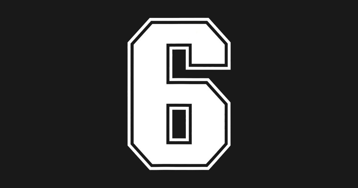 6 Number Six Team Sports Varsity - Number Six - T-Shirt | TeePublic