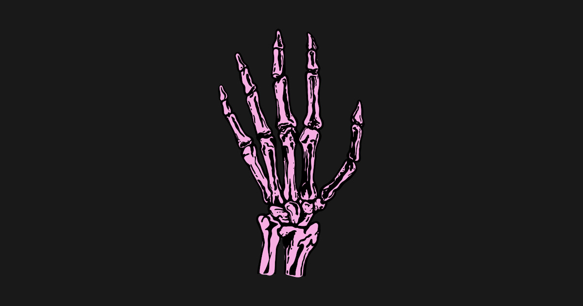 Pink Skeleton Hand - Skeleton Bones - T-Shirt | TeePublic