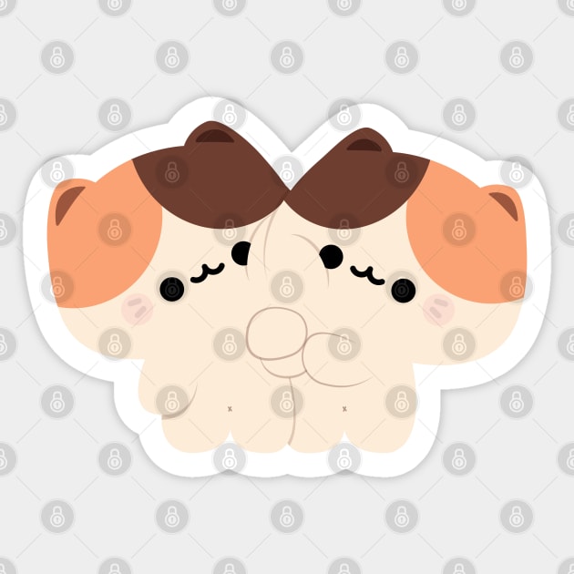 Tortie Cat Couple - Love - Sticker | TeePublic