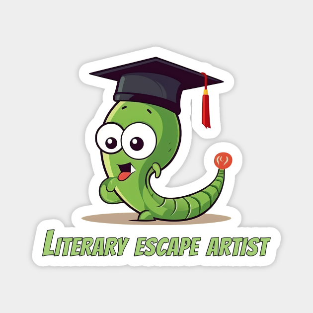 Cute Worm with Graduation Cap and Diploma T-Shirt - Worm - Magnet ...