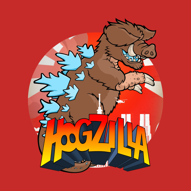 Gutter Pigs Hogzilla - Godzilla - T-Shirt | TeePublic