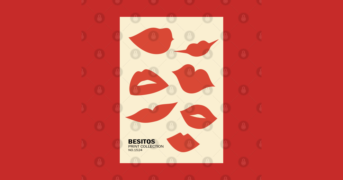 Red lips, Kisses art print, Retro poster, Posters aesthetic, Museum ...