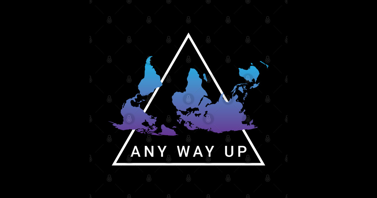 Any Way Up Upside Down Map - Upside Down Map - Tapestry | TeePublic