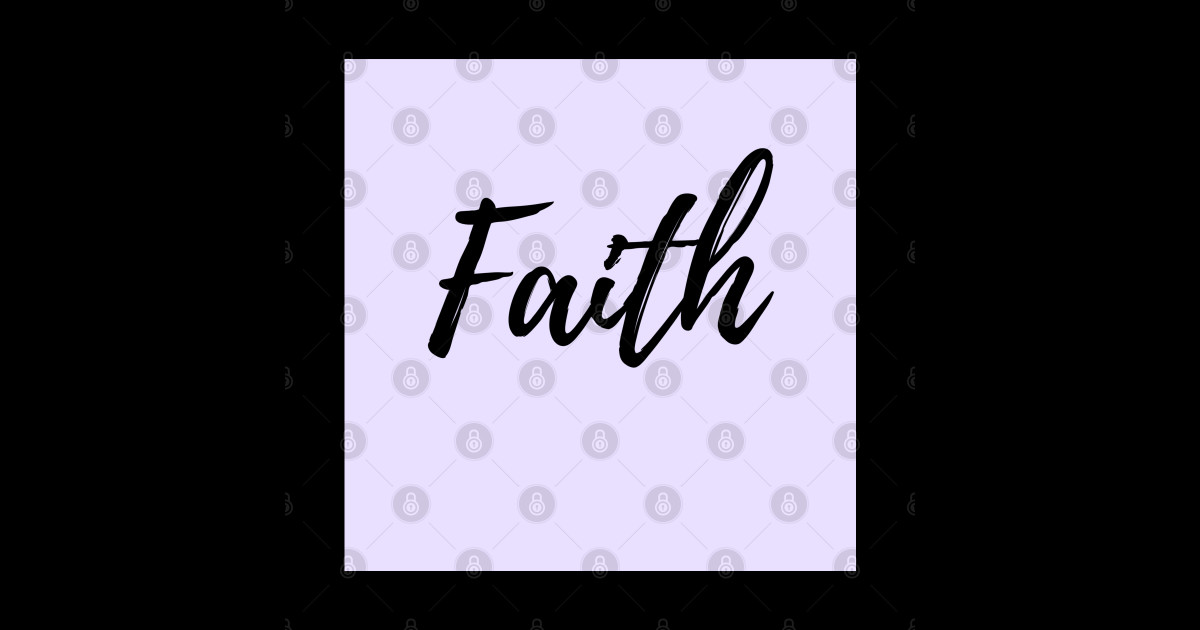 Faith - Purple Background - Faith - Sticker | TeePublic