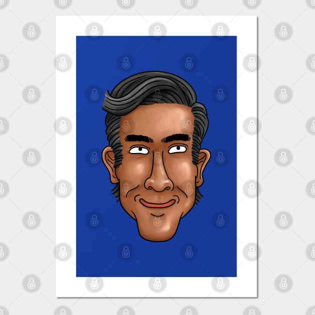Rishi Sunak Funny Drawing - Rishi Sunak - Posters and Art Prints ...