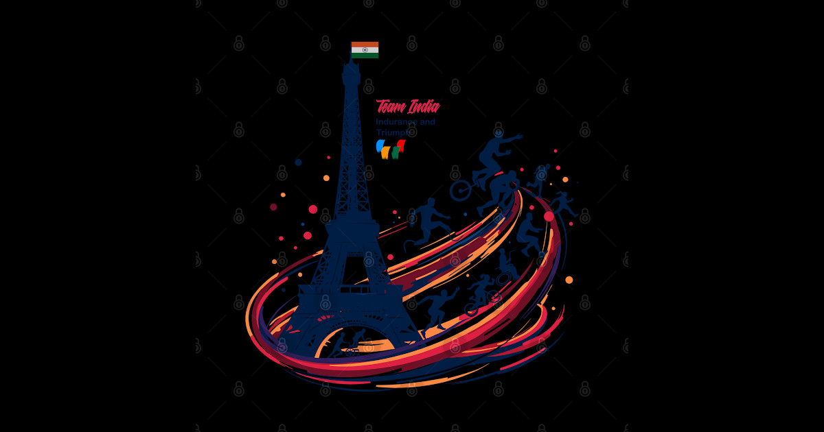 Team India, Paris 2024 Paralympic Games.fanart - Paralympics - Sticker ...