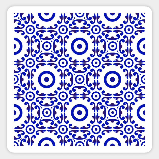 greek blue pattern