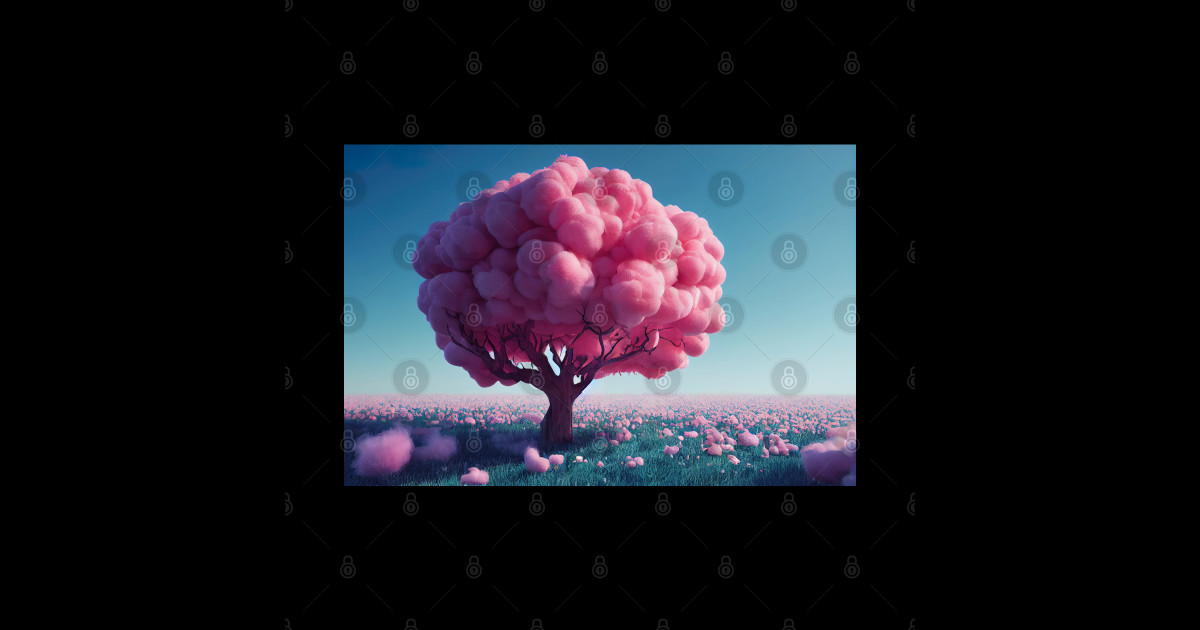 Beautiful pink tree with pink flowers , Tree of life pink colored ...