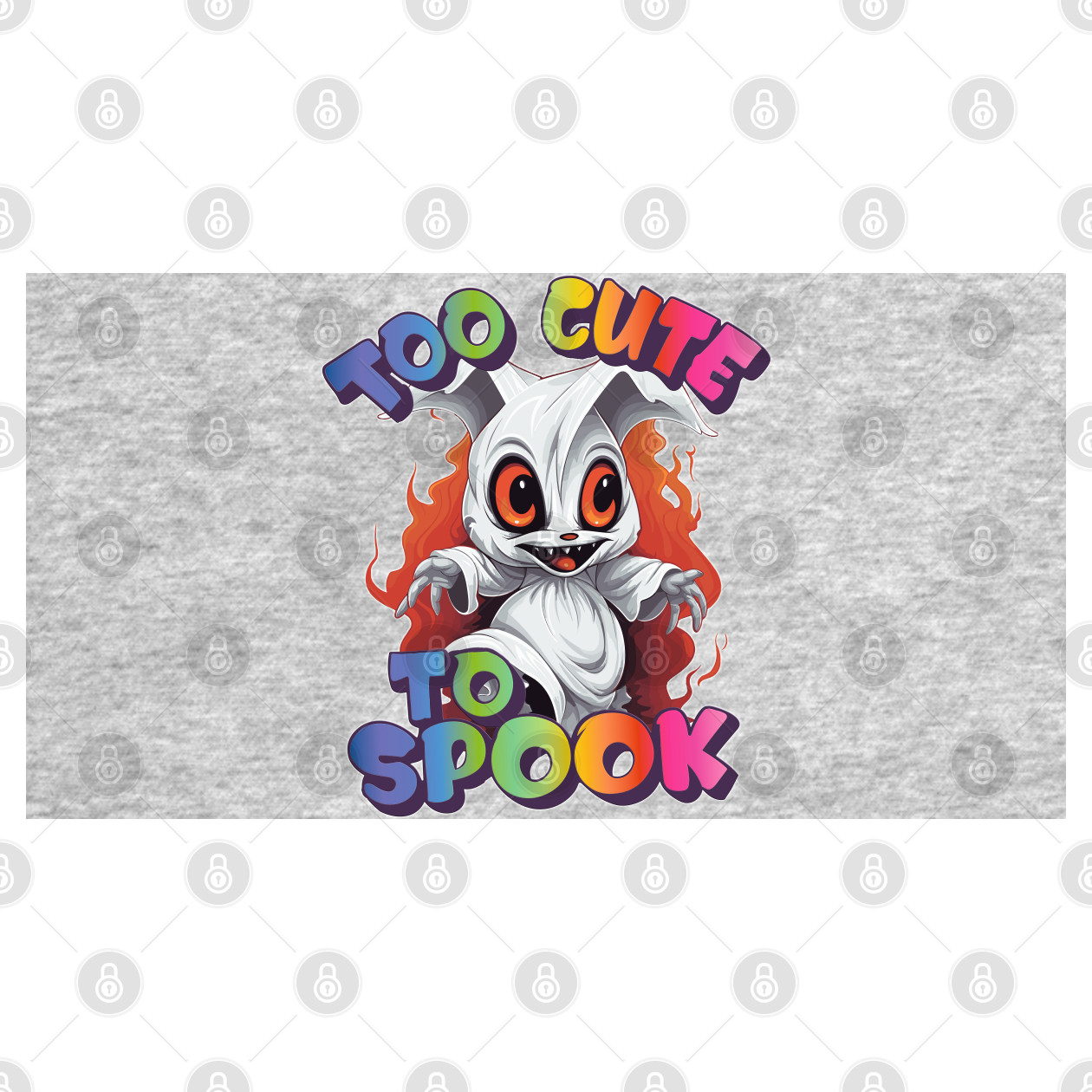 Too Cute To Spook Rainbowcore Rabbit Ghost - Halloween - T-Shirt ...