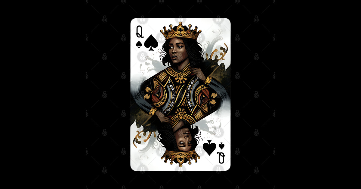 Black Queen of Spades 2 - Spades - Sticker | TeePublic