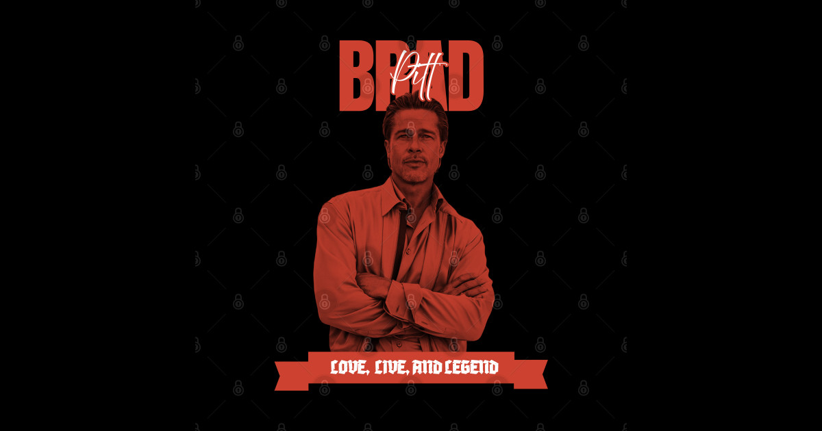 Brad Pitt / Retro Style - Brad Pitt - Sticker | TeePublic