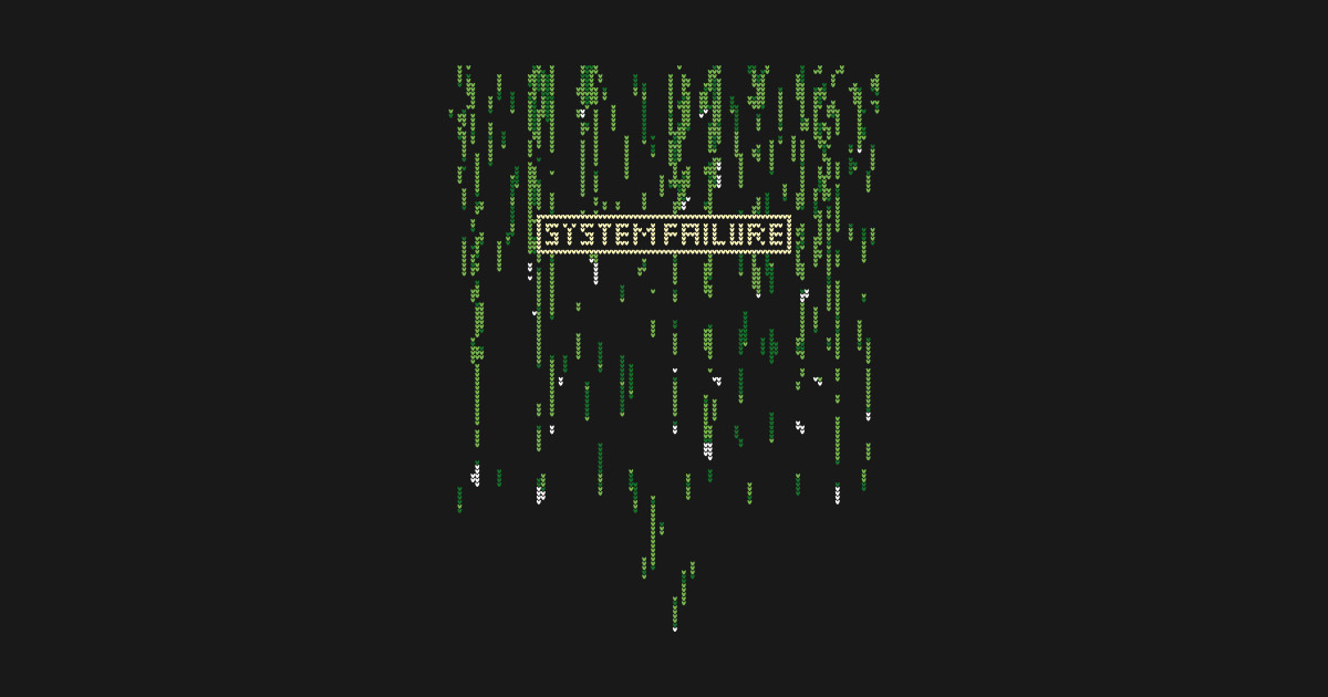 Matrix System Failure - Ugly Sweater Stitch Pattern - Matrix - T-Shirt ...