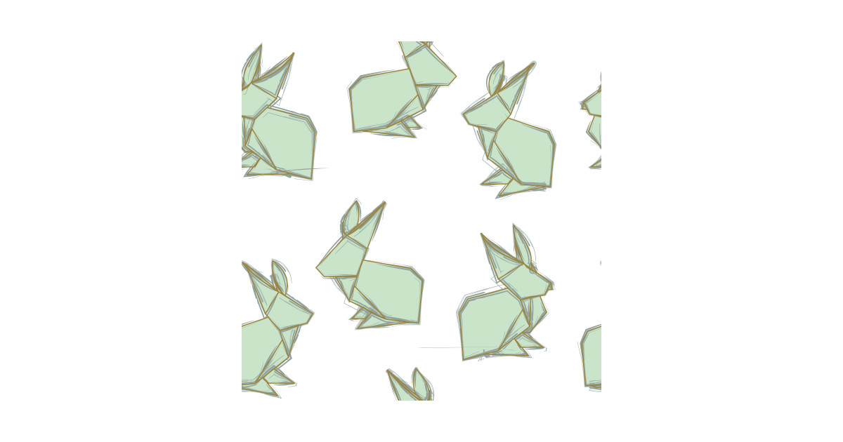 Mint Green Origami Rabbits - Pastel - T-Shirt | TeePublic