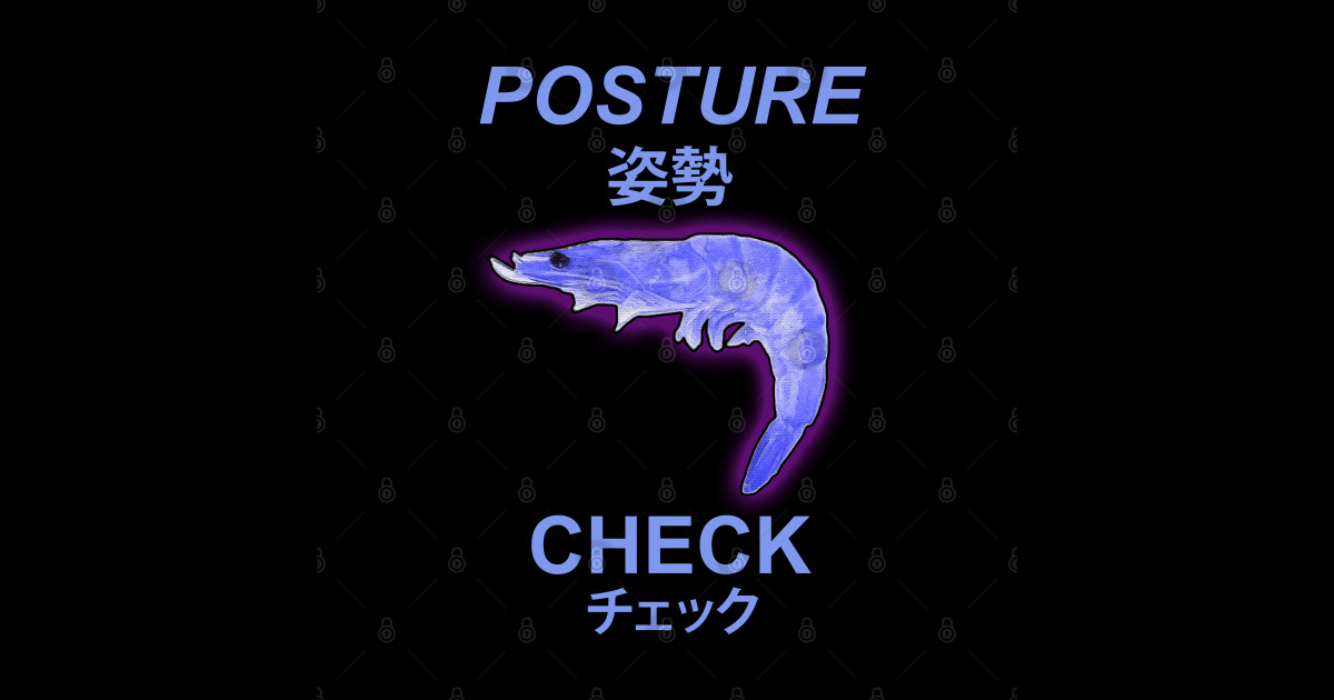 Posture check - Meme - Sticker | TeePublic