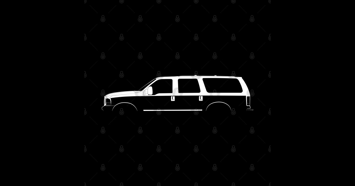Ford Excursion Silhouette - Ford Excursion - Sticker | TeePublic