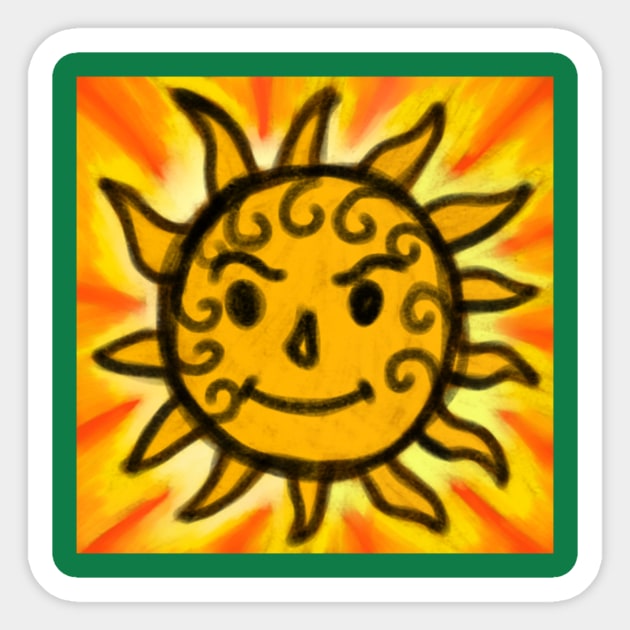 Bright sun emote with background - Sunlight - Sticker | TeePublic