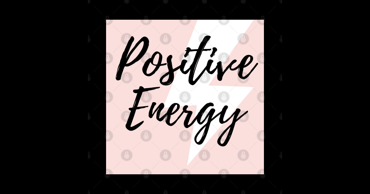 Positive Energy Pink Font Based Design - Positive Energy - Sticker ...