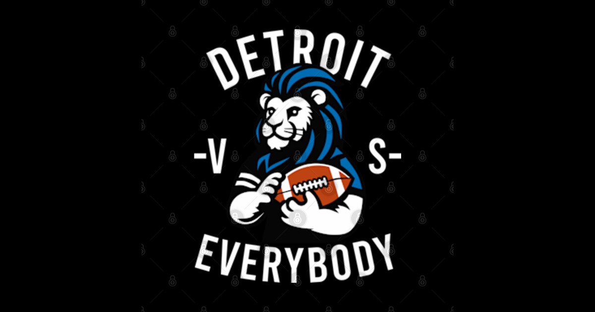 Detroit Lion VS Everybody - Detroit Vs Everybody - Sticker | TeePublic