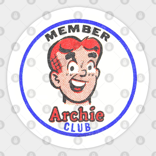 Archie Fan Club / Faded Distressed Style - Archie - Sticker | TeePublic