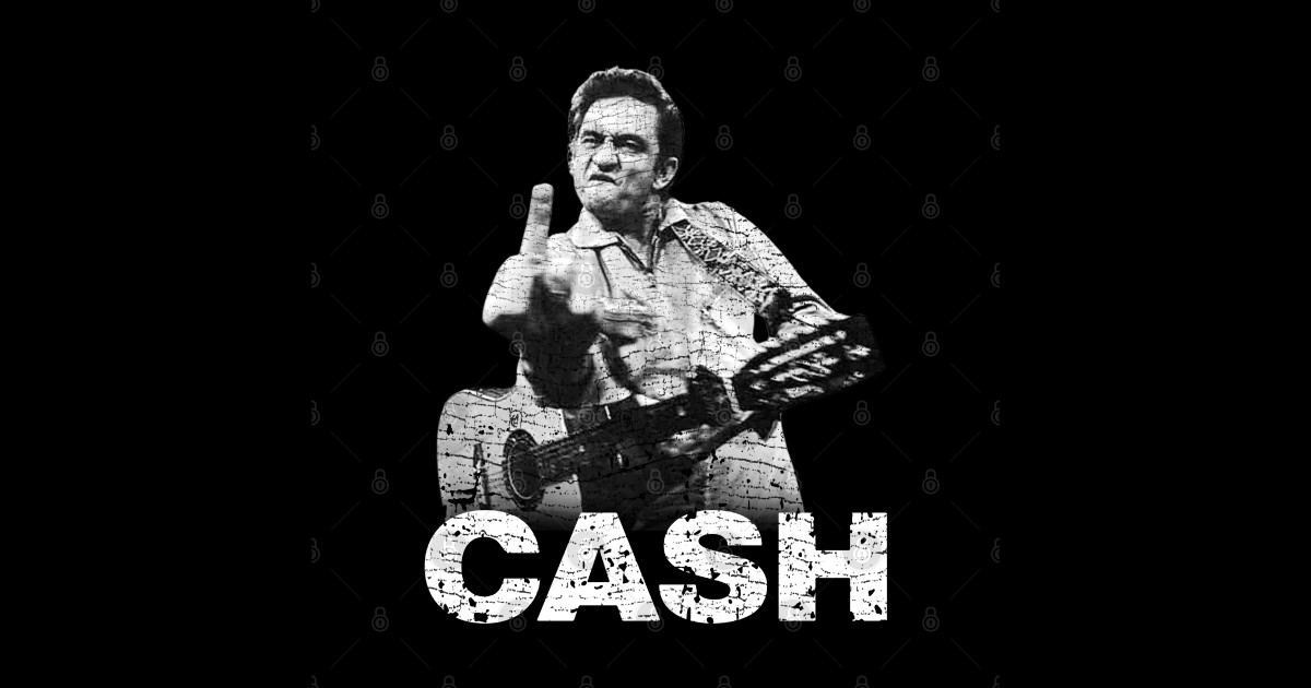 Johnny Cash | Vintage - Johnny Cash - Sticker | TeePublic