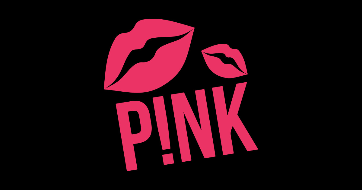 Pink With Lipsy LOgo - Typography Apparel - Sticker | TeePublic