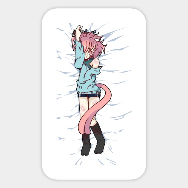 Aki Dakimakura Design 1 - Original Character - Sticker | TeePublic