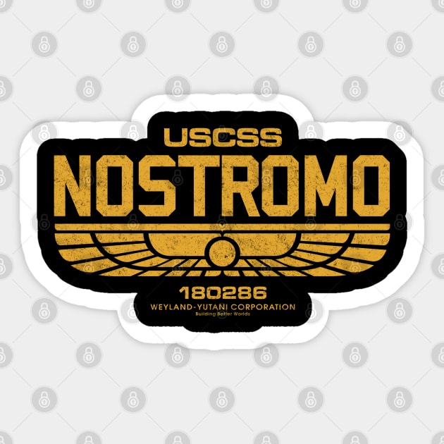 USCSS Nostromo - vintage logo - Nostromo - Sticker | TeePublic