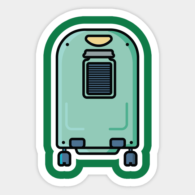 Hospital Oxygen Concentrator Sticker vector illustration. Medical ...