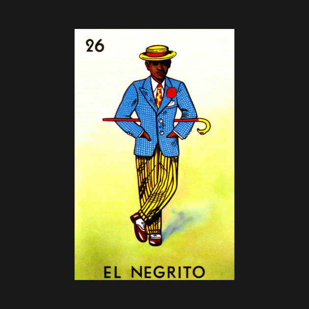 Loteria Mexicana Art - El Negrito Lottery Gift - Mexican Lottery El ...