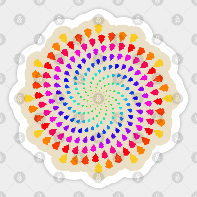 Rotating colorful shapes - Rotating Lights - Sticker | TeePublic